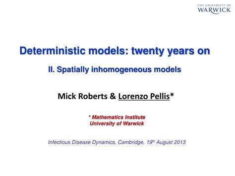 PPT Deterministic Models Twenty Years On PowerPoint Presentation Free Download ID