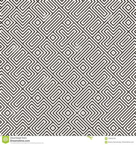 Vector Seamless Lattice Pattern Modern Stylish Texture With Monochrome