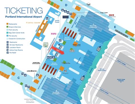 Portland Airport Terminal Maps All Maps