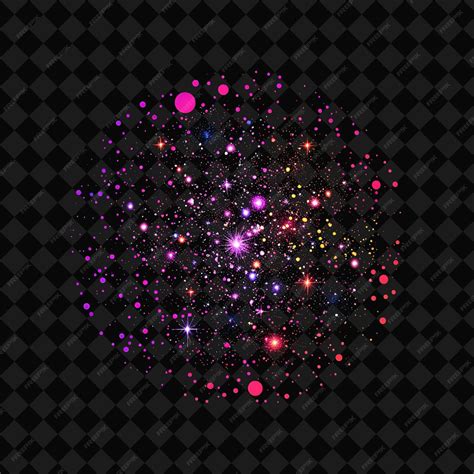 Premium Psd Clustering Neon Star Clusters Inside A Silhouette Grouped