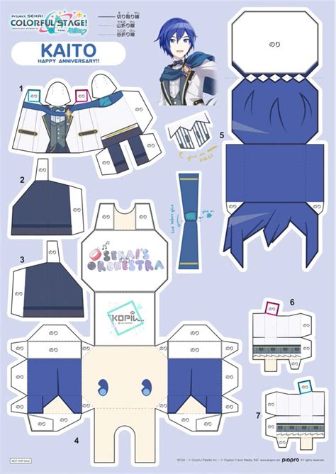 Happy Anniversary Kaito By Kopii Kaito Paper Doll Printable Templates Paper Doll