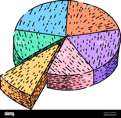 Visualization Pie Chart Sketch Hand Drawn Vector Stock Vector Image And Art Alamy