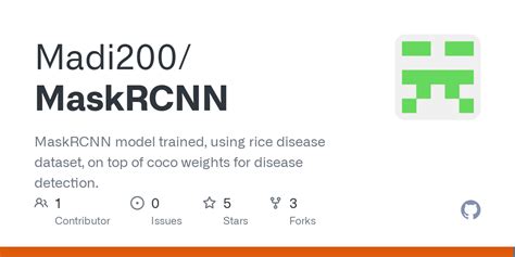 github madi200 maskrcnn maskrcnn model trained using rice disease