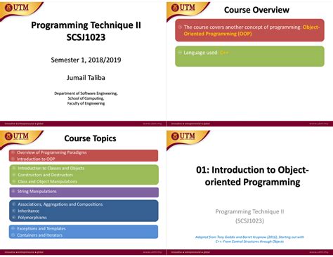 C1 P2 Lecturer Notes Pt2 Secjh1023 Chapter 1 Programming Technique