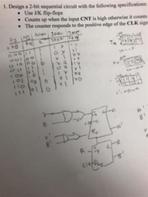 Solved 1 Design A 2 Bit Sequential Circuit With The