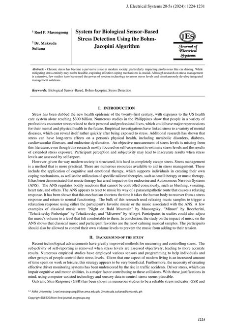 pdf system for biological sensor based stress detection using the