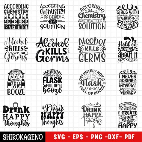 Flask Quotes Svg Bundle Funny Drinking Quotes Svg Alcohol Sayings Flask Svg Designs Whiskey