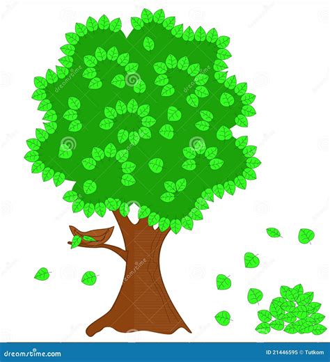 Green Tree With Nest Stock Vector Illustration Of Nest 21446595