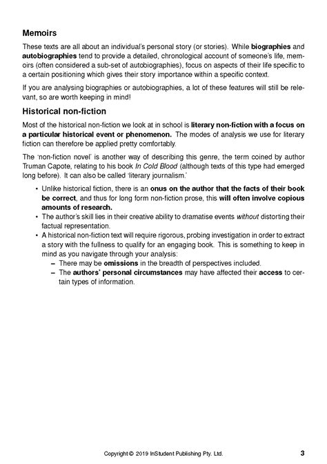 How To Analyse Non Fiction Analysis Guide Atar Notes Text Guides Free Shipping On Orders