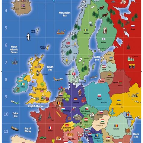 Beebot Χάρτης Ευρώπης 145x80cm European Bee Bot Map 145 X 80cm