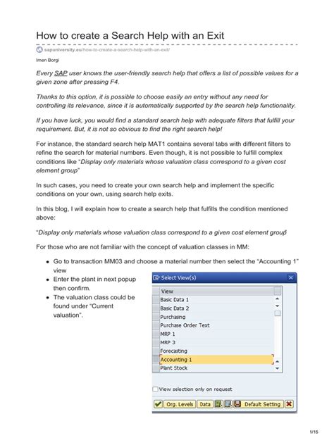 Create A Search Help With An Exit Pdf Parameter Computer