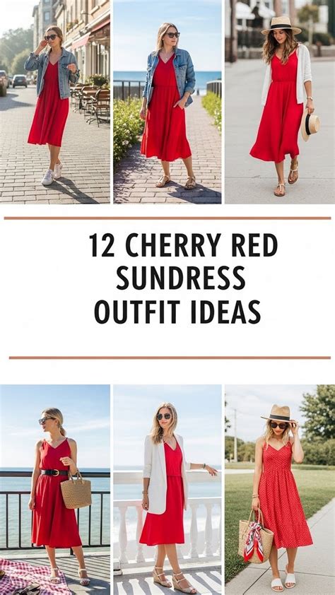 12 Cherry Red Sundress Outfit Ideas Lady Ravish