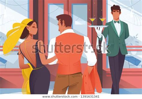 Flat Young Man Woman Couple Before стоковая векторная графика без лицензионных платежей