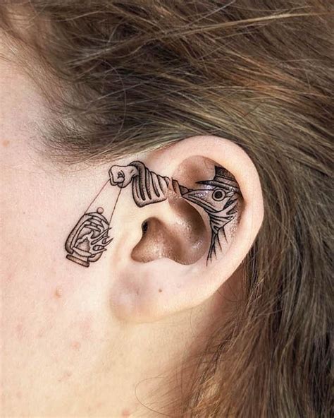 Pin By Jennifer Mcfetacheese On Tattoos Tattoos For Guys Inner Ear