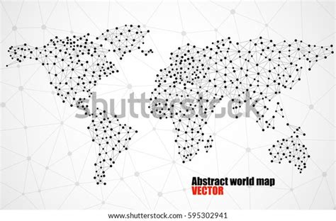 Abstract Polygonal World Map Dots Lines Stock Vector Royalty Free