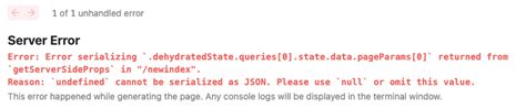 Prefetchinfinitequery Nextjs Ssr Error Serializing