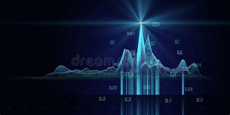 abstract background contain poly grid with data and spot technology 3d