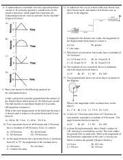 Sample MC Projectiles And Vectors Student Pdf A Student Throws A Baseball
