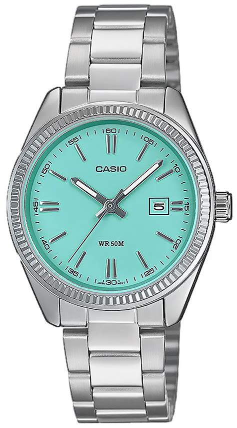 Casio Ltp 1302pd 2a2vef Timeless Collection Turquoise Blue