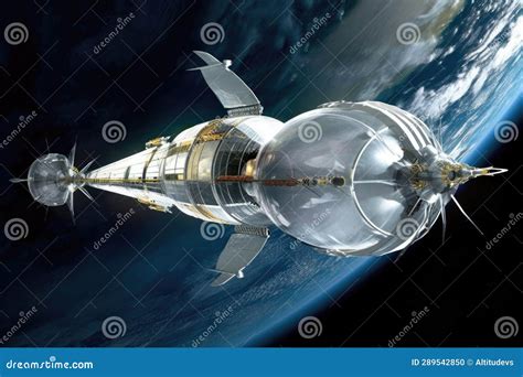 Spacecraft With Hybrid Propulsion Technologies Stock Illustration Illustration Of Hybrid