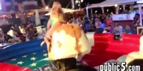 Blondes Riding Mechanical Bull No Panties Tnaflix