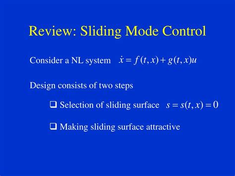 Ppt Higher Order Sliding Mode Control Powerpoint Presentation Free Download Id5234460