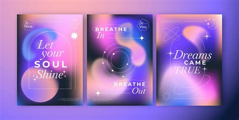 그라디언트 흐릿한 카드 컬렉션 무료 벡터