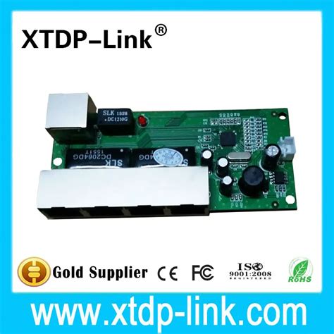 Mini Port Mbps Network Switch V Wide Input Voltage Smart Ethernet Pcb Rj Module