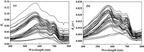 Measured Above Water Reflectance Spectra A Irradiance Reflectance R