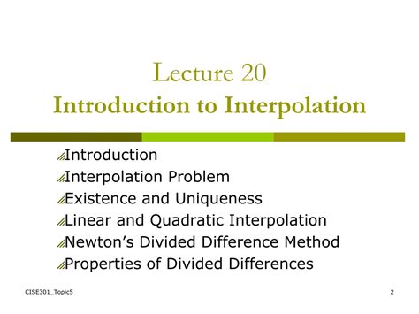 Ppt Se301 Numerical Methods Topic 5 Interpolation Lectures 20 22 Powerpoint Presentation