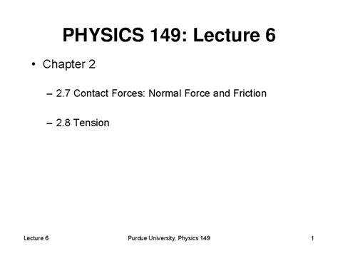 Physics Ii Lecture Slide Physics 149 Lecture 6 Chapter 2 2 Contact
