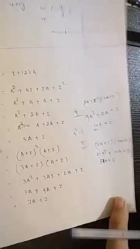 7 if a is an idempotent non zero matrix and i is an identity matrix of t
