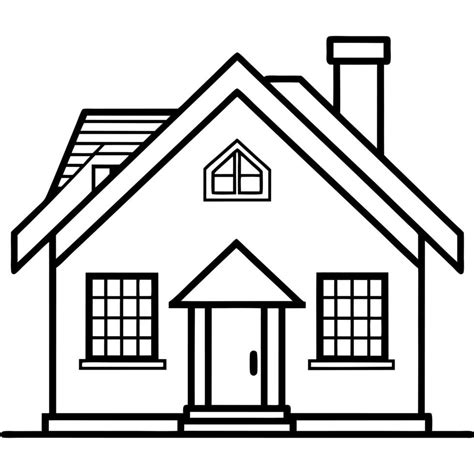 Roof House Outline Icon Clipart Line Roofline Clip Shape Icons Cliparts