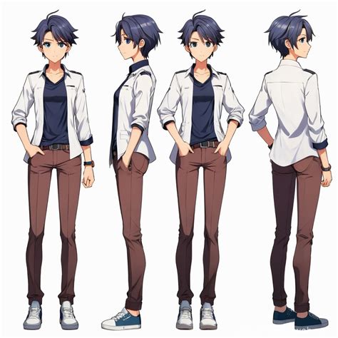 Androgynous Character Sheet Drawing Stable Diffusion Online