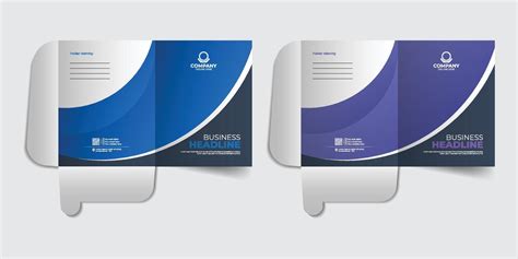 Modern Corporate File Folder Template With Digital Elements Minimal Business Stationery Item