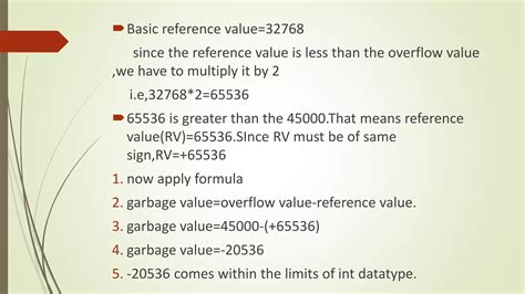 Calculating Garbage Value In Case Of Overflow Ppt