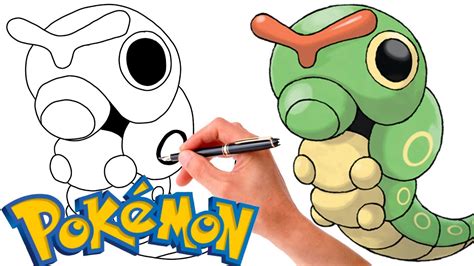 How To Draw Caterpie Pokemon Easy Generation 1 Youtube