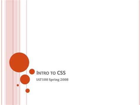 Introduction To Cascading Style Sheets Css Ppt Web Design And Html Internet
