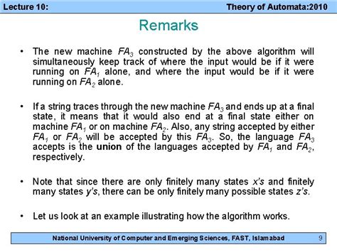 Lecture 10 Theory Of Automata 2010 Kleenes Theorem