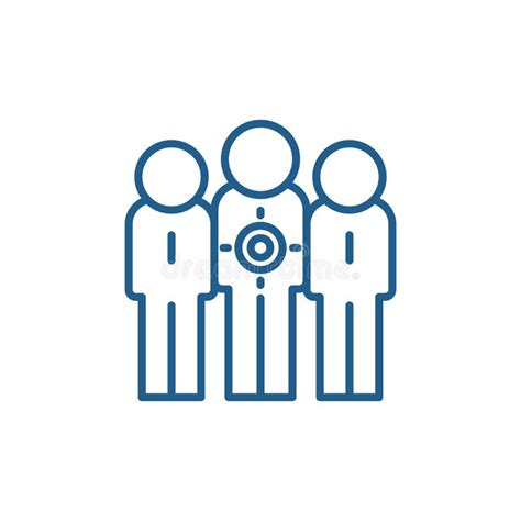 Target Audience Thin Line Icon Sign Symbol Illustation Linear Concept Vector Stock Vector