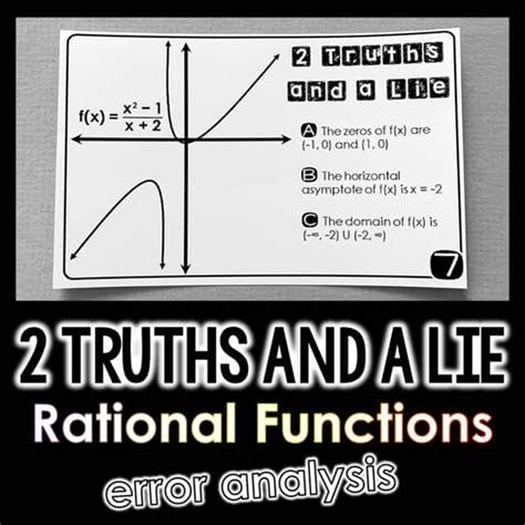 2 Truths And A Lie Key Features Of Rational Functions Error Analysis