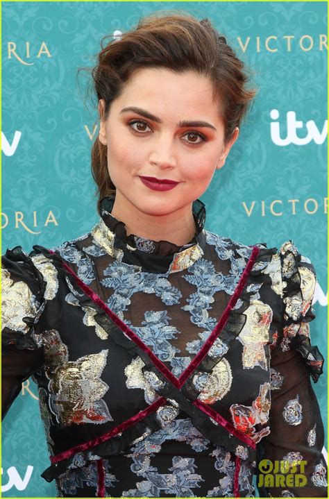 Jenna Coleman And Tom Hughes Step Out For Victoria Premiere In London