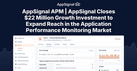 AppSignal APM | AppSignal Closes $22 Million Growth Investment to Expand Reach in the ...