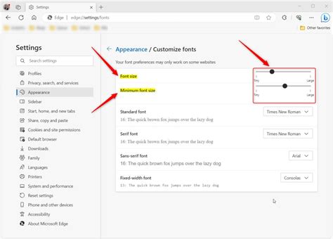 How to Change Font Size in Microsoft Edge - Geek Rewind