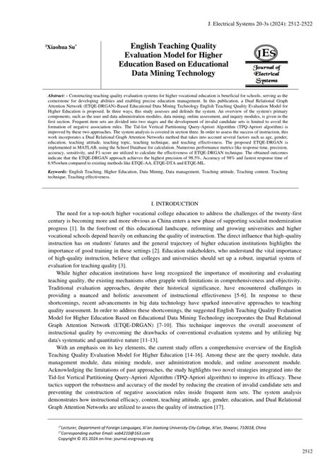 pdf english teaching quality evaluation model for higher education