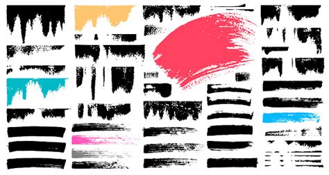 스트로크 스팟 블로드를 설정합니다 브러시 펜 마커 분필 블렉 화이트 벡터 고민 그런지 현대 질감 브러시 스트로크 낙서 낙서 낙서 낙서 칠판 드라이 브러쉬 손으로 그린 벡터