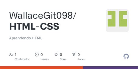 GitHub WallaceGit HTML CSS Aprendendo HTML