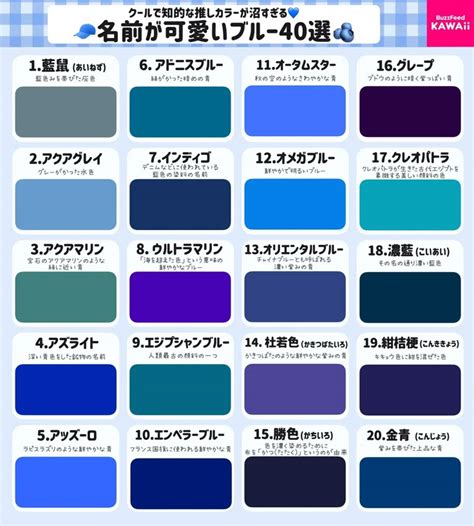 40類類のブルー・グリーン・パレト