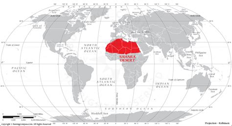 Sahara Desert Physical Map