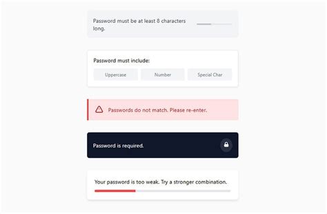 form error message examples and best practices